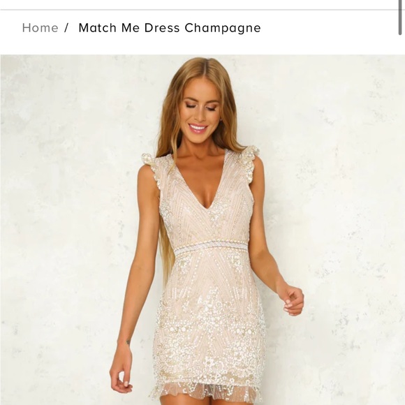 Hello Molly | Dresses | Hello Molly Match Me Dress Champagne | Poshmark